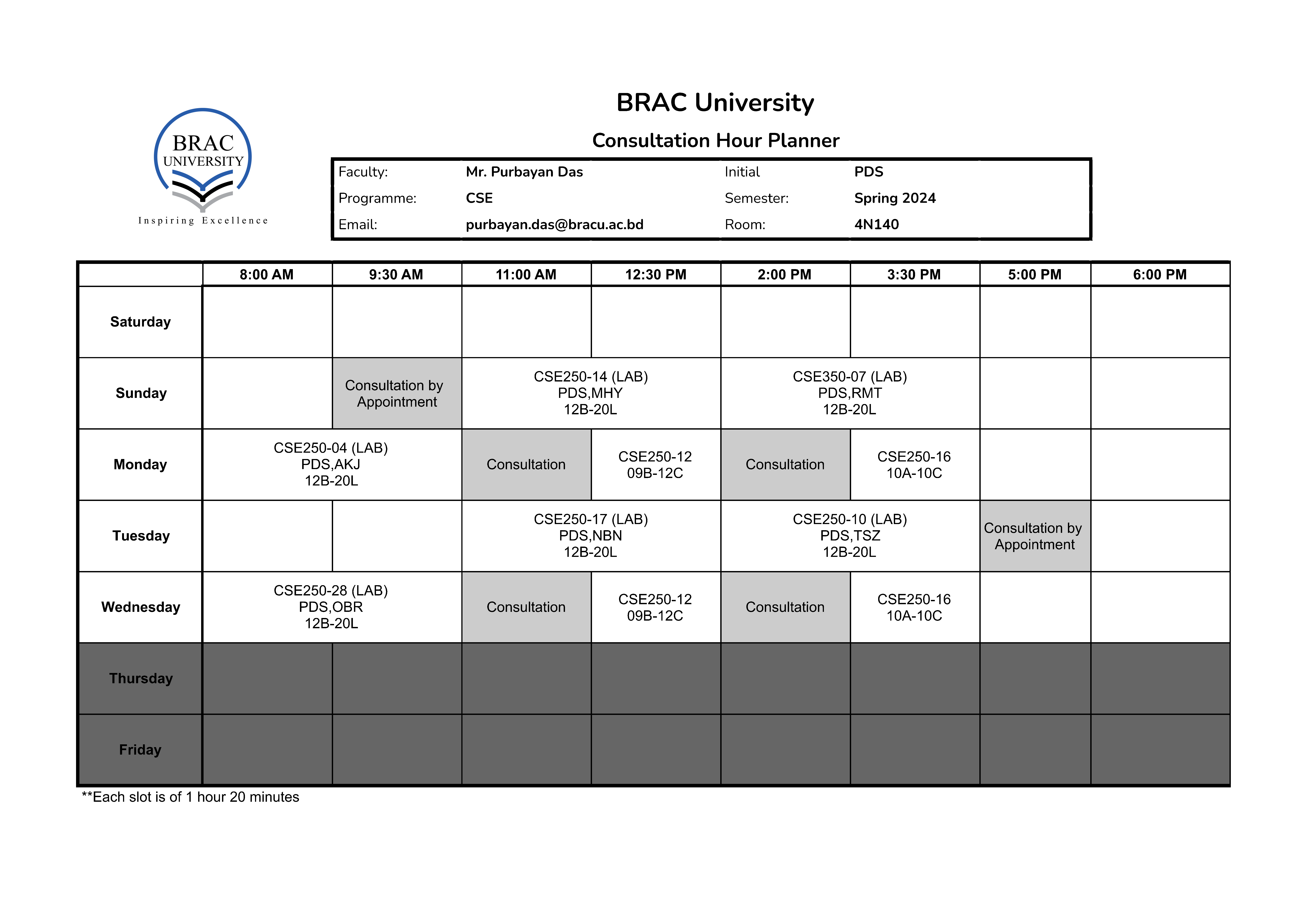Mr. Purbayan Das - BRACU CSE